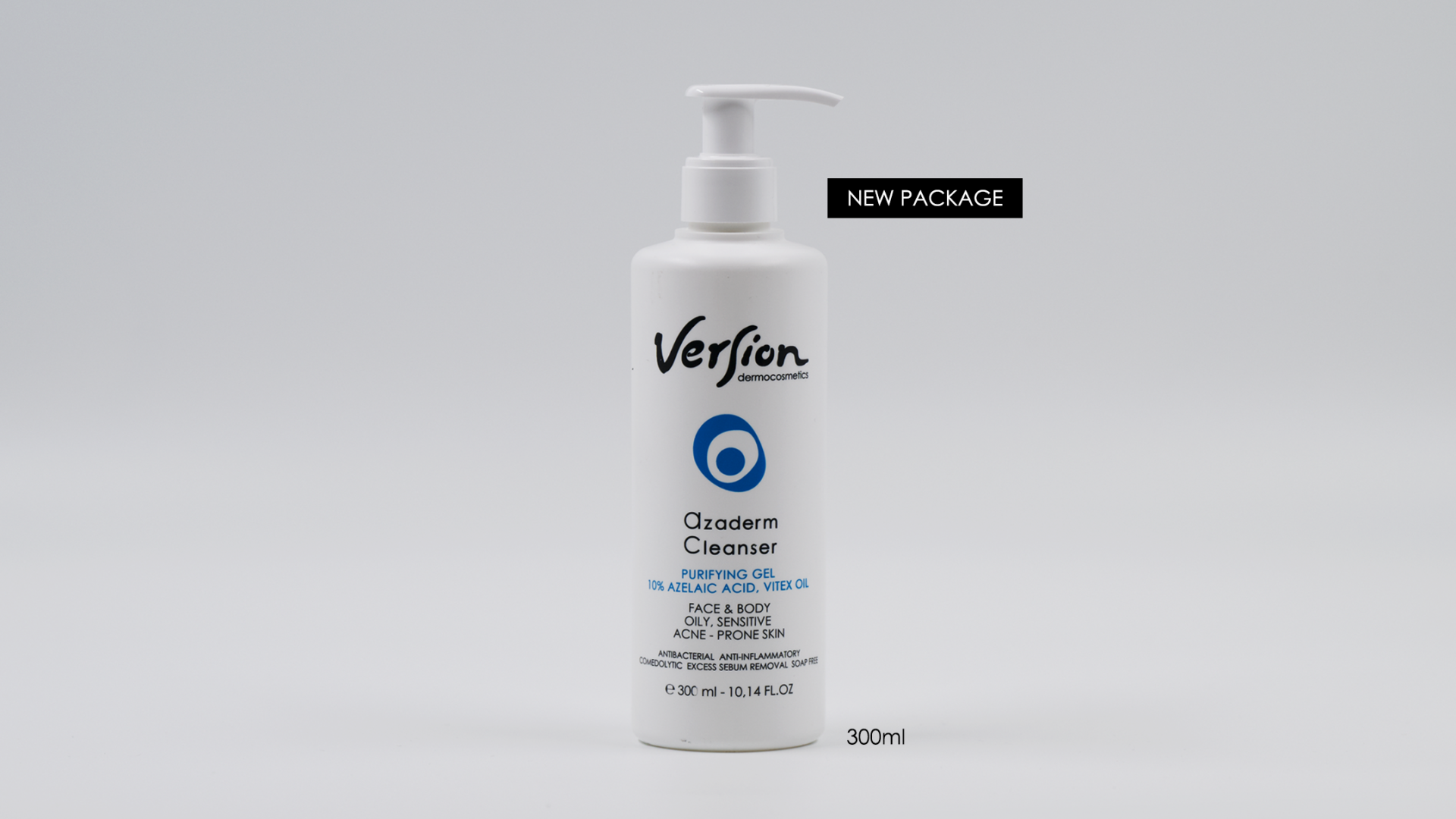 Azaderm Cleanser - cleansing gel with 10% azelaic acid - version